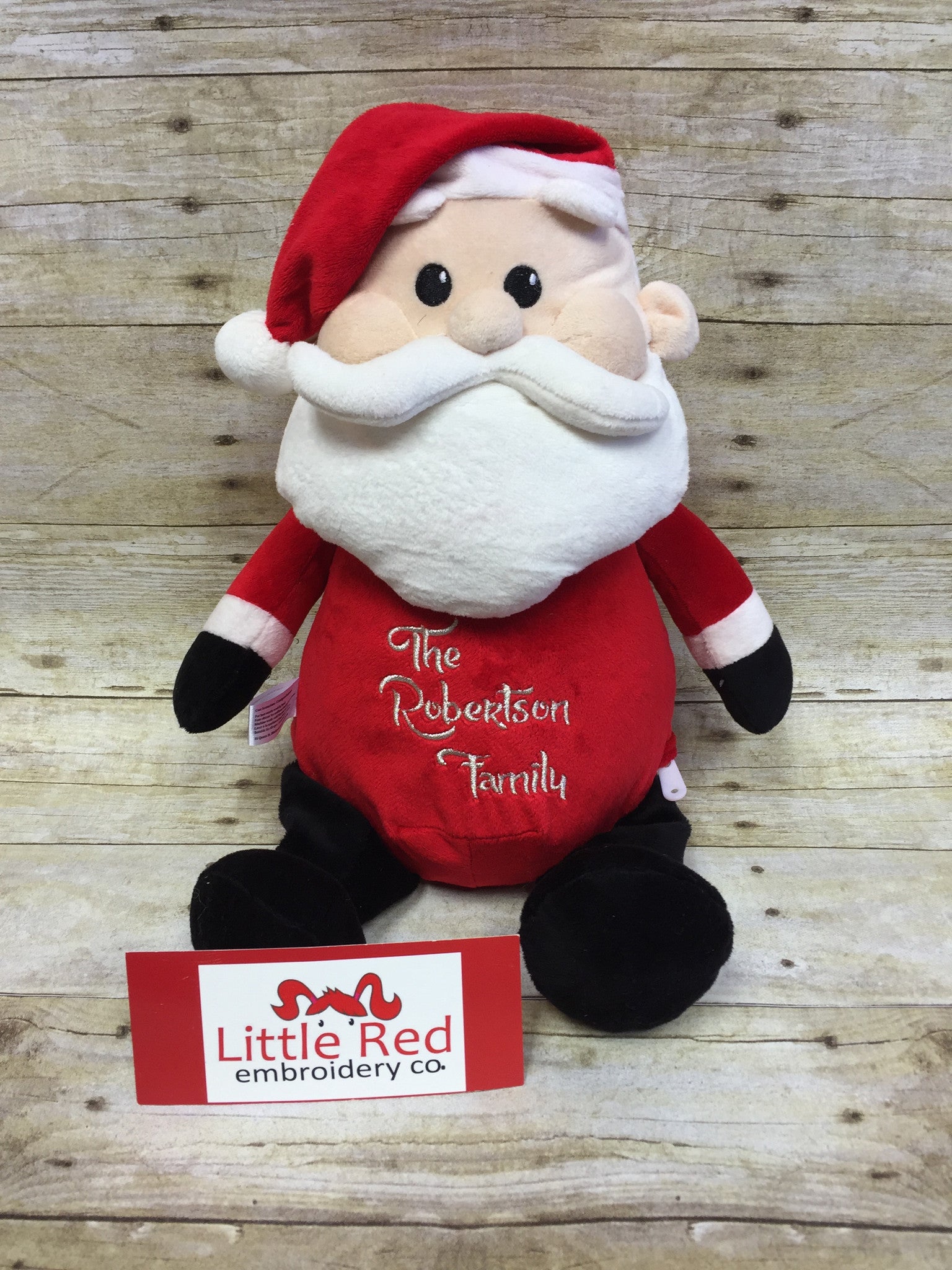 Cubbies™ Santa Stuffie with Custom Embroidery – Little Red Embroidery Co.
